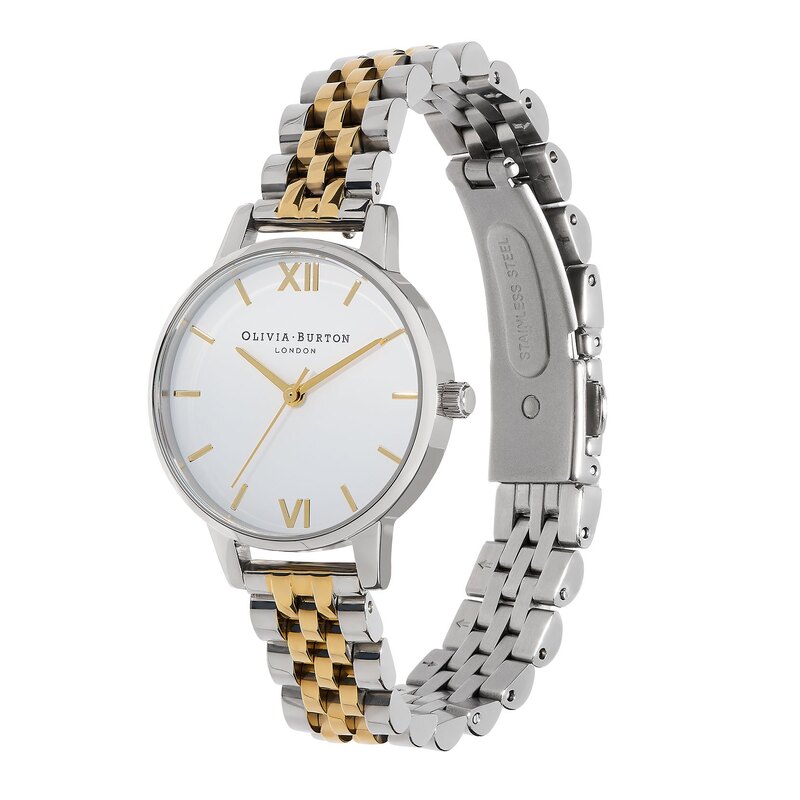 White Dial Ladies Silver and Gold-tone Watch 30mm