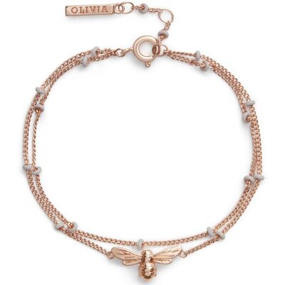 Lucky bee chain bracelet rose gold store