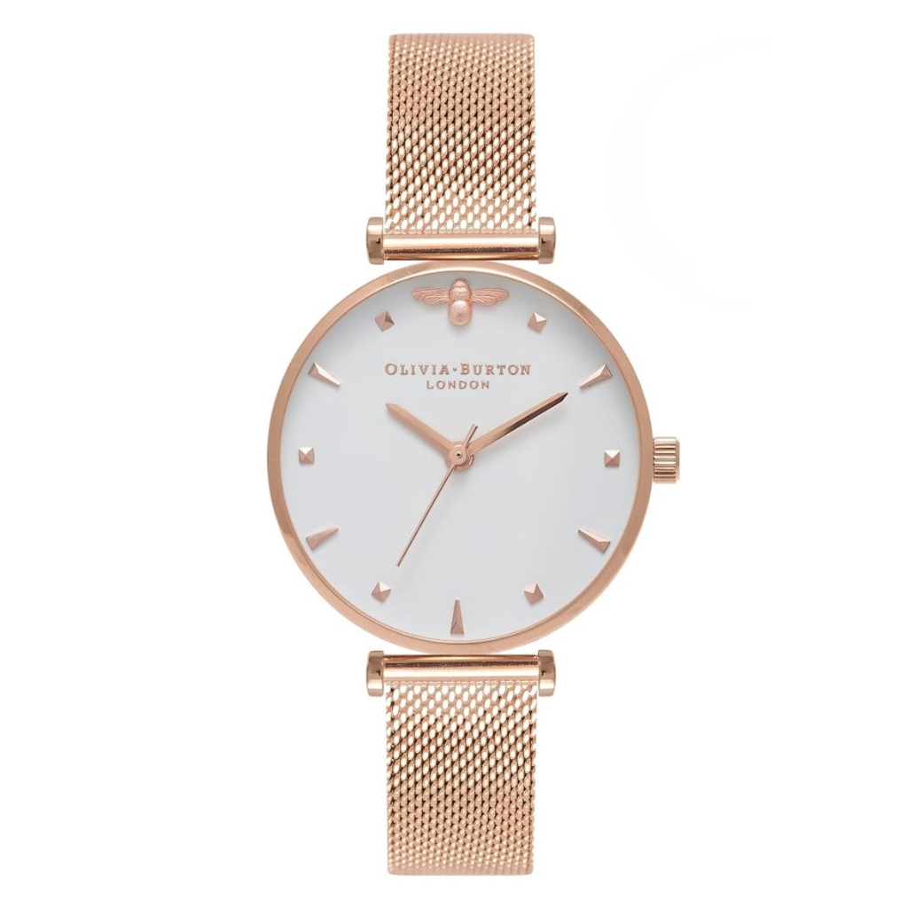 Sale 30% còn 4.104.545 ₫ | Đồng Hồ Olivia Burton Queen Bee White Dial ...