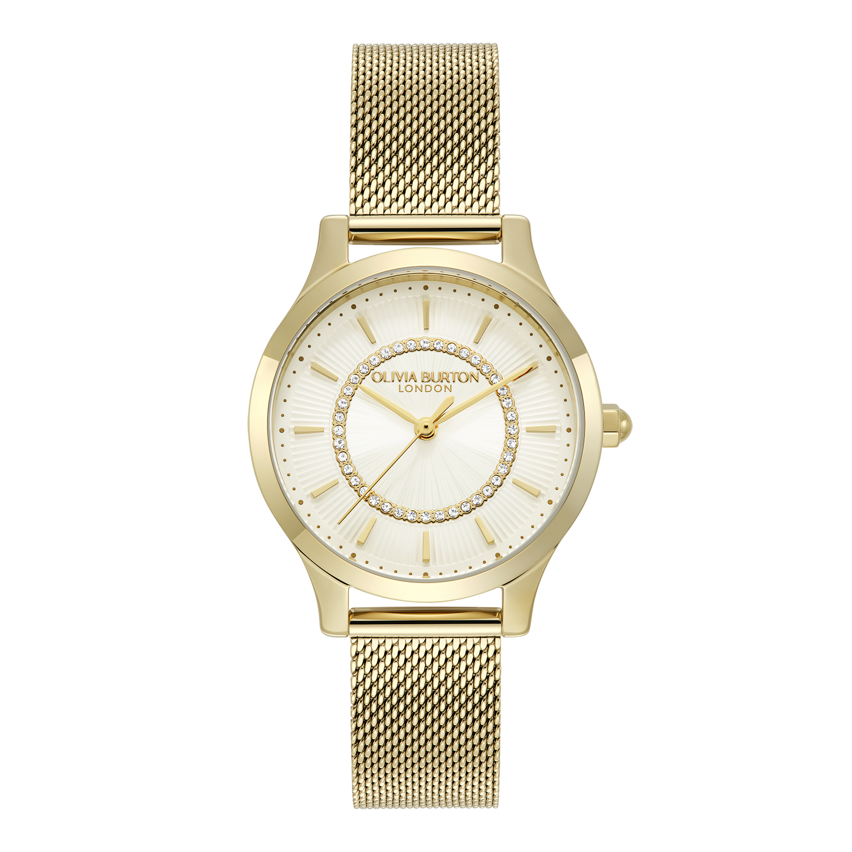 30mm Wonderlust Ivory & Gold Mesh Watch